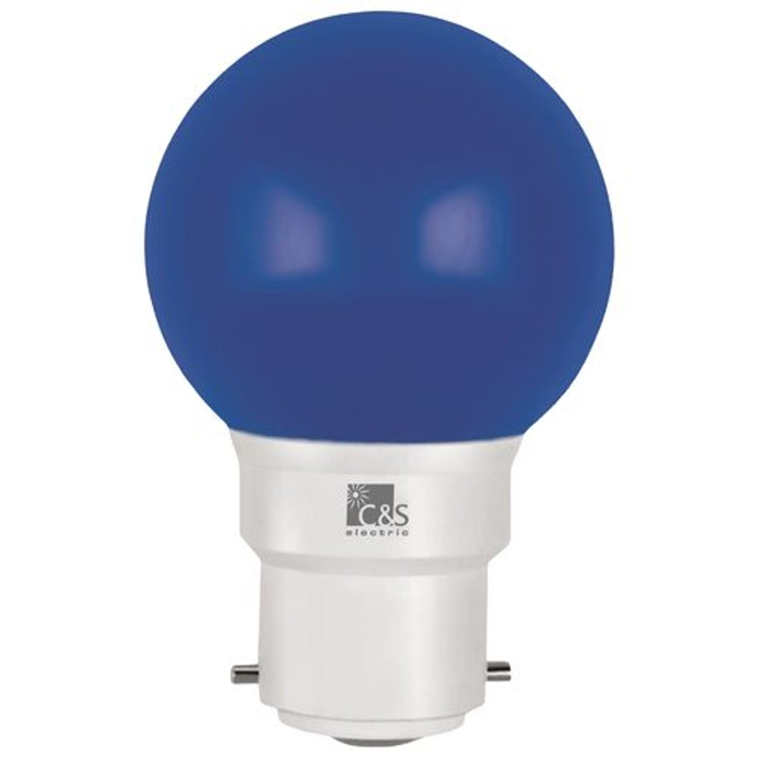 Buy C&S Electric LED Bulb - Blue, Round, 0.5 Watts, B22 Base Online at ...