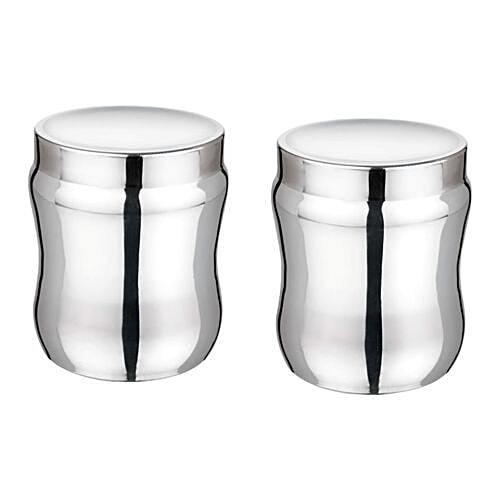 Buy AAGAM Stainless Steel Storage Container - Mirror Finish, Convex ...
