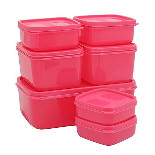 Buy Mastercook Storage Container - Pink, Plastic, Plain, Rectangular ...