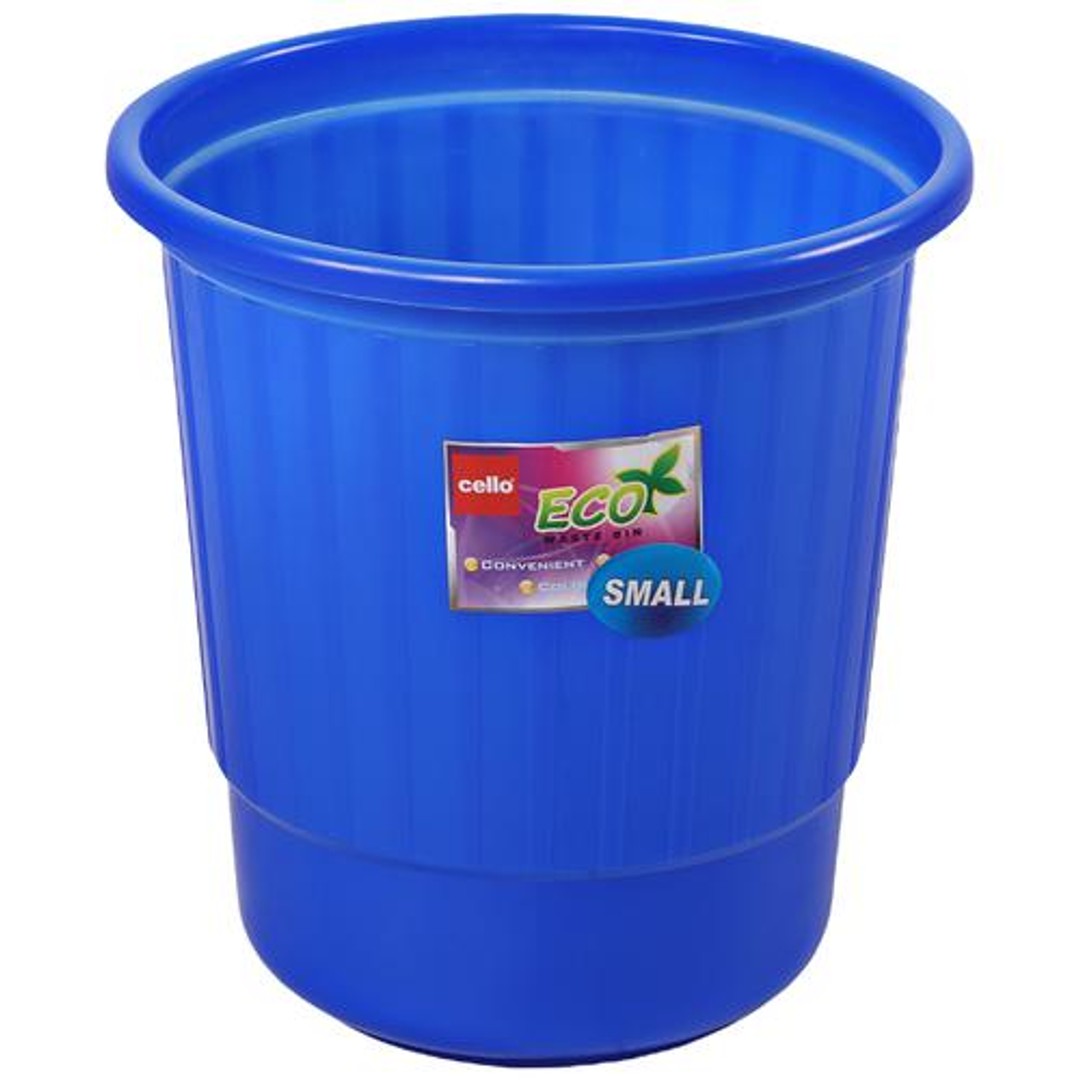 Buy Cello Eco Waste Plastic Dustbin / Garbage Bin - Blue Online at Best ...