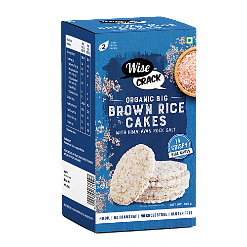 Buy Wise Crack Organic Big Brown Rice Cakes - With Himalayan Rock Salt ...