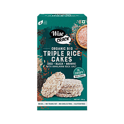 Buy Wise Crack Organic Big Triple Rice Cakes - Red + Black + Brown ...