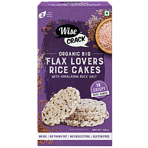Buy Wise Crack Organic Big Flax Lovers Rice Cakes - With Himalayan Rock ...