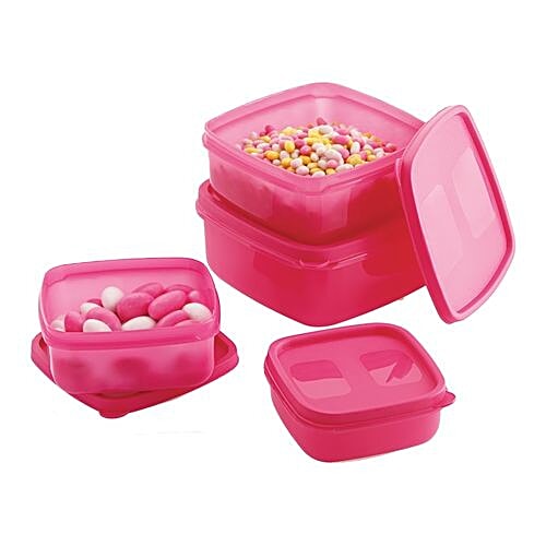 Buy Mastercook Premium Square Plastic Container - Pink Online at Best ...