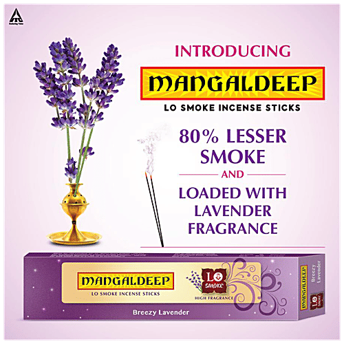 Buy Mangaldeep Lo smoke incense sticks - Breezy Lavender (80% less ...