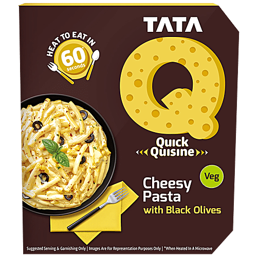 Buy TATA Q Ready To Eat Veg Cheesy Pasta With Black Olives - High ...