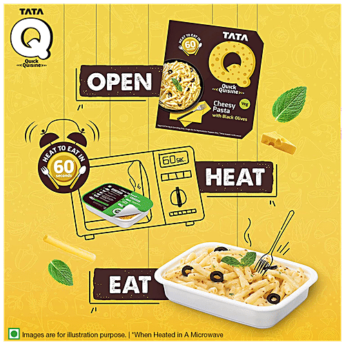 Buy TATA Q Ready To Eat Veg Cheesy Pasta With Black Olives - High ...