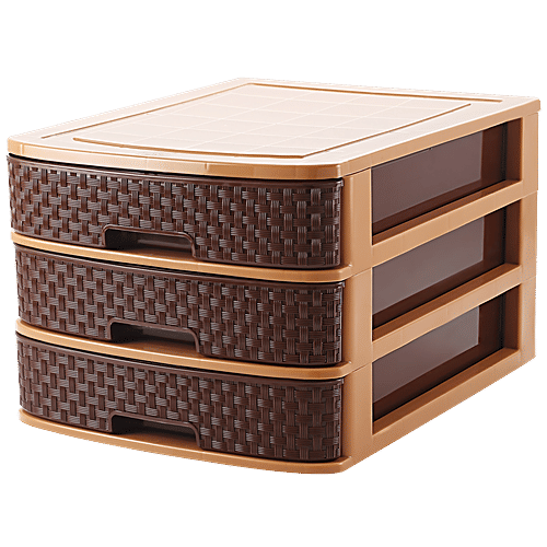 Buy Nakoda Modular Multi Utility Plastic Storage Drawer - 3 Tier ...