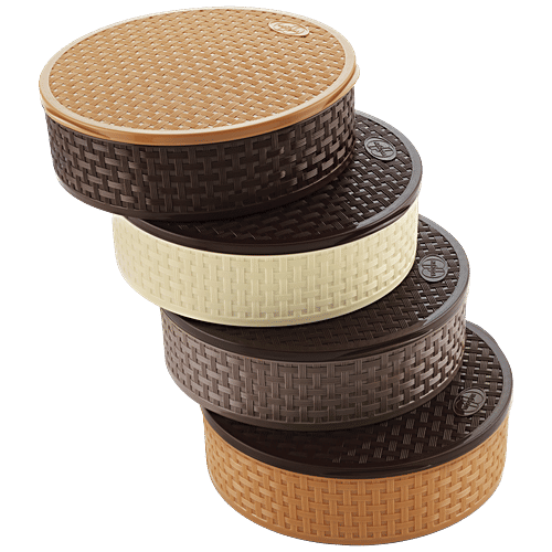 Buy Nakoda Nebula Multi Utility Vowel Plastic Roti Basket With Lid ...