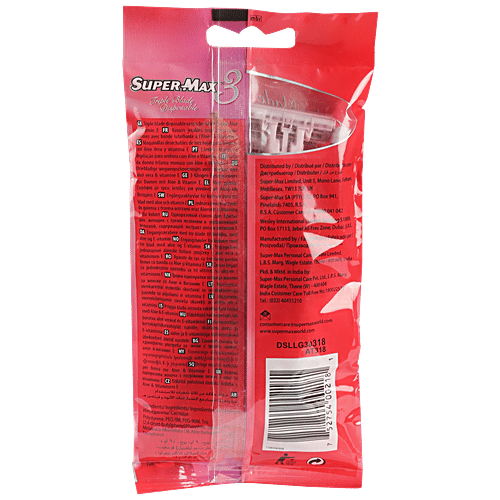 Buy Supermax Triple Blade Women's Disposable Razor - With Comfortable ...