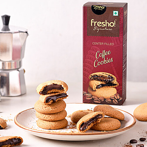 Buy fresho! Signature Center Filled Coffee Cookies Online at Best Price ...