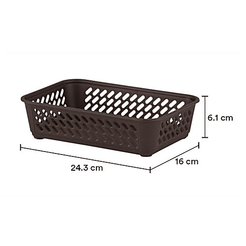 Buy Polyset Plastic Super Tidy Tray No 2 - Brown, Medium Online at Best ...