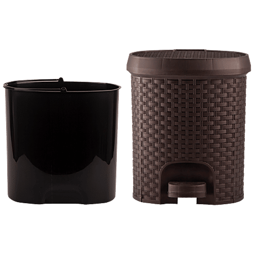 Buy Polyset Java Plastic Dustbin / Garbage Bin With Inner Bucket - Matt ...