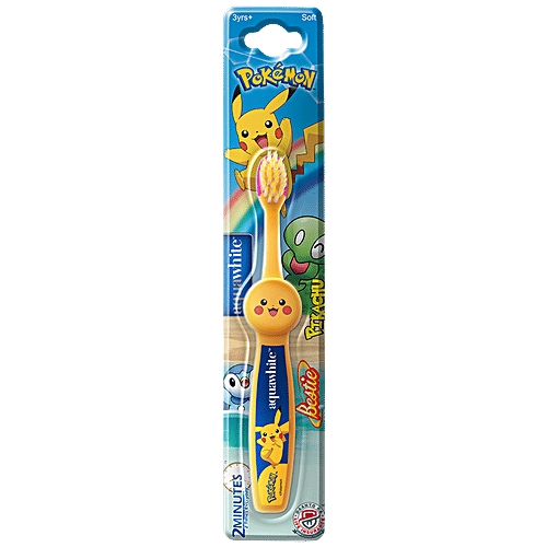 Buy Aquawhite Pokemon Bestie Kids Soft Toothbrush For 3 Yrs+ - Ultra ...