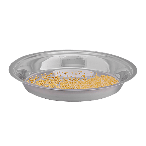 Buy BB Home Atta/Maida/Dough Parat Plate - No.15, Stainless Steel ...