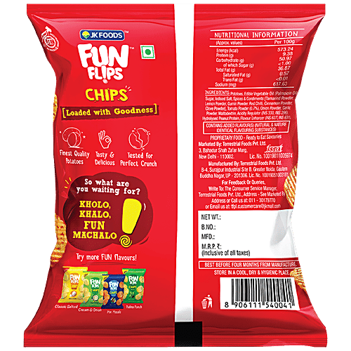 Buy Fun Flips Potato Chips - Tangy Tomato Online at Best Price of Rs 5 ...
