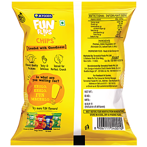 Buy Fun Flips Potato Chips - Classic Salted, Rich In Taste Online at ...