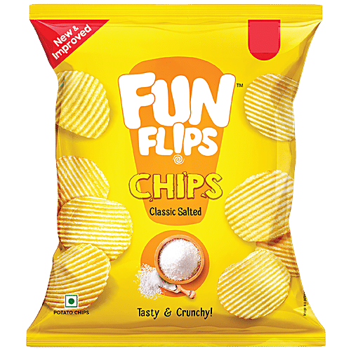 Buy Fun Flips Potato Chips - Classic Salted, Rich In Taste Online at ...