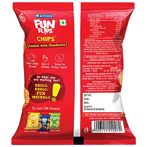 Buy Fun Flips Potato Chips - Tangy Tomato Online at Best Price of Rs 10 ...
