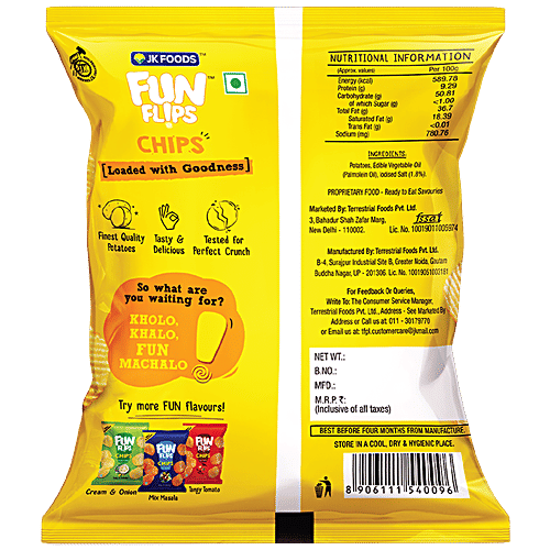 Buy Fun Flips Potato Chips - Classic Salted, Rich In Taste Online at ...