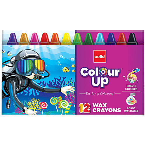 Buy BIC Cello ColourUp Wax Crayon Jumbo - 12 Shades Online at Best ...