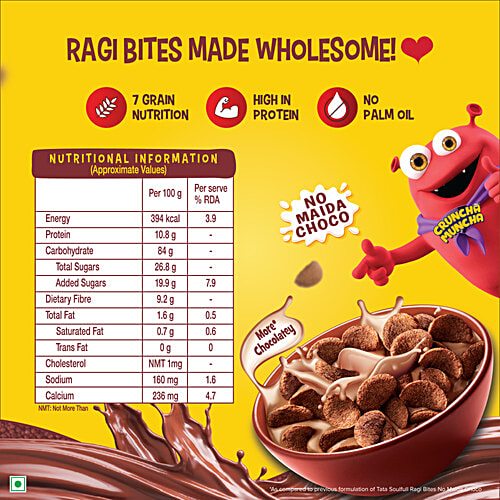 Buy Tata Soulfull Ragi Bites No Maida Choco - Breakfast Cereals, Rich ...