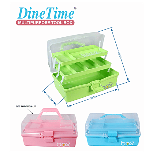 Buy DP Tool Box - With Handle, Plastic Assorted Colours Online at Best ...