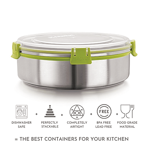 Buy Magnus Klip Lock Stainless Steel Container No. 5 - Stackable ...