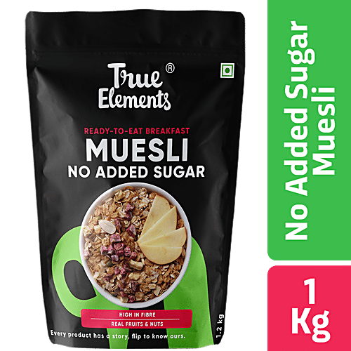 Buy True Elements No Added Sugar Muesli With Real Fruits & Nuts - High ...
