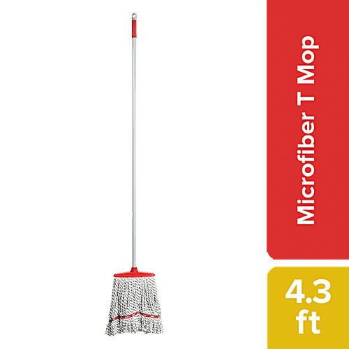 Buy Liao Microfiber T-Mop - 4.3 ft Stick, With Powder Coated Metal Rod ...