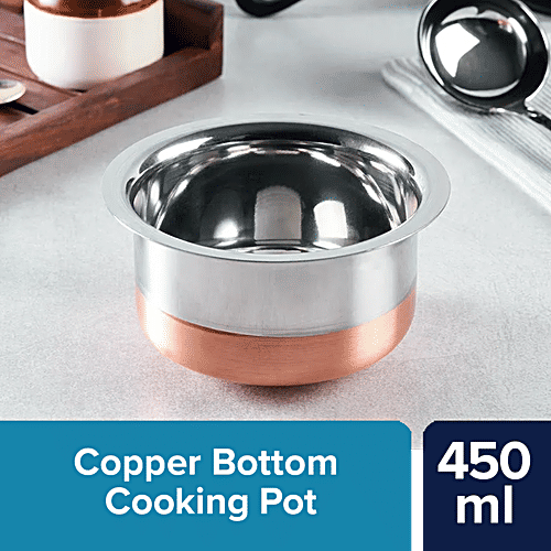 Buy BB Home Stainless Steel Tope/Patila - No.8, Copper Bottom Online at ...