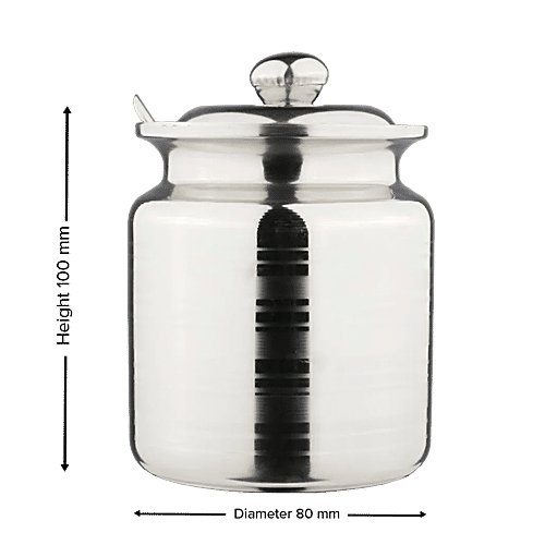 Buy BB Home Ghee Pot - Stainless Steel, High-Quality, Durable, Silver ...