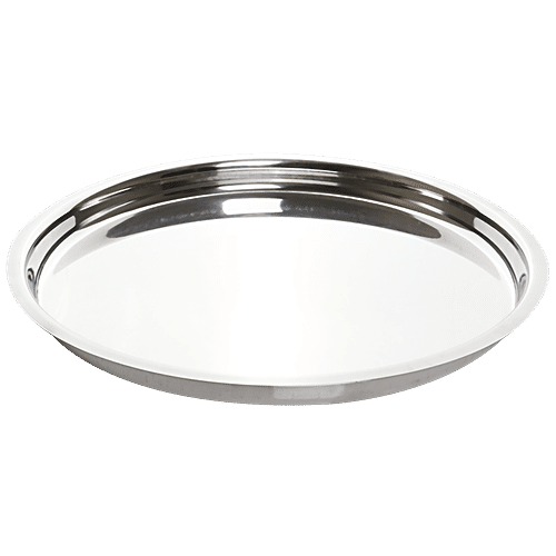 Buy BB Home Dinner/Khumcha Plate - No.14, Stainless Steel, Round ...