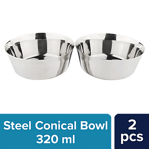 Buy bb home Conical Bowl - No.7, Stainless Steel, Silver Online at Best ...