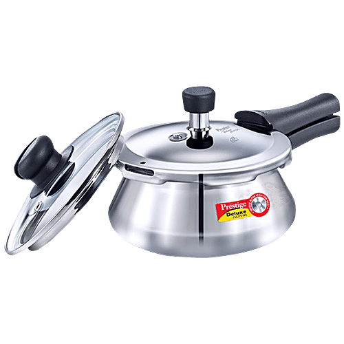 Buy Prestige Deluxe Alpha Stainless Steel Pressure Handi With Glass Lid ...