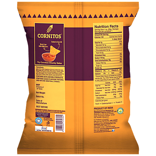 Buy Cornitos Nacho Chips - Cheese and Herbs Online at Best Price of Rs ...