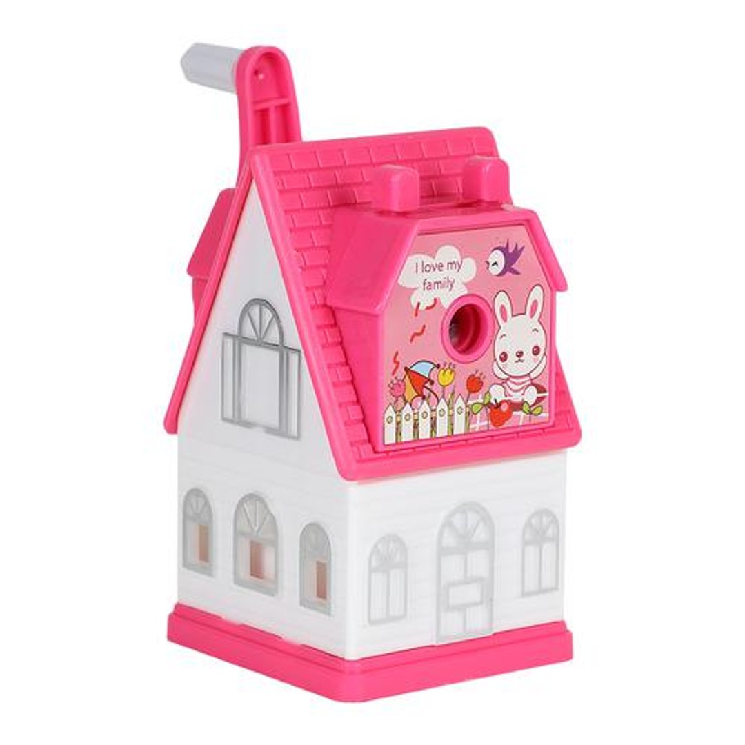 Buy suny Pink Pencil Desktop Sharpener- Plastic, House Shaped ...