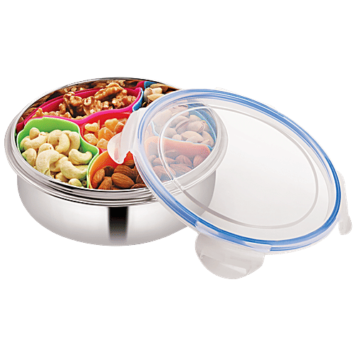 Buy Neelam Steel Storage Dry Fruit Masala Box - Khakra Online at Best ...