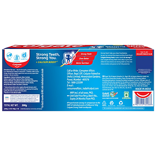 Buy Colgate Strong Teeth : India's No.1 Toothpaste | Anticavity ...