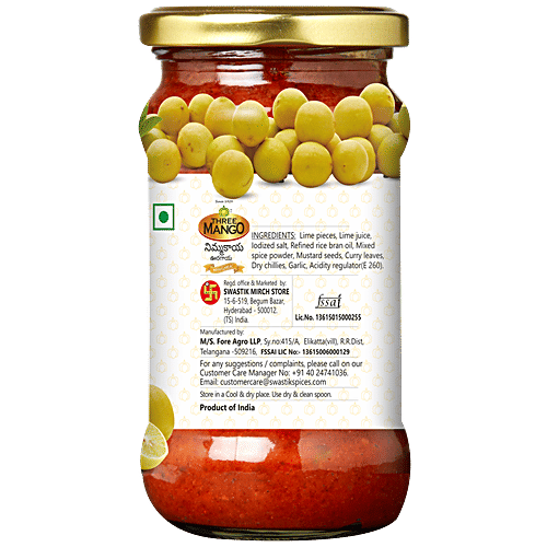 Buy Three Mango Lime Pickle - With Garlic Online at Best Price of Rs 95 ...