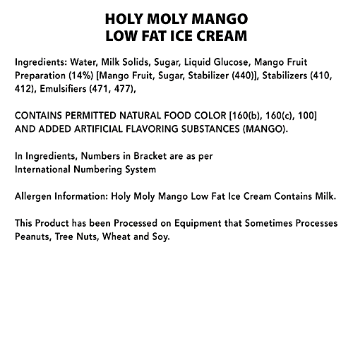 Buy THE BROOKLYN CREAMERY Holy Moly Mango MF Ice Cream Online at Best ...