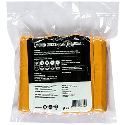 Buy Monsa Smoked Chicken Garlic Sausage Online at Best Price of Rs 200 ...