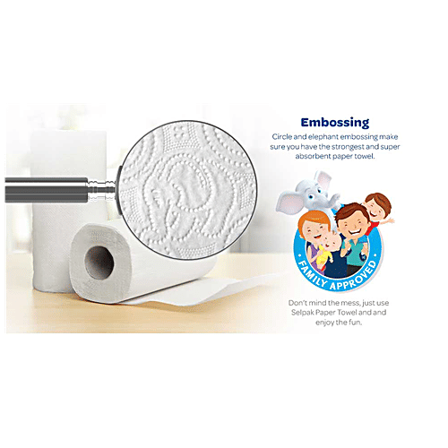 Buy Selpak Calorie Absorb Paper Towel - 3 Ply, Dermatologically Tested ...