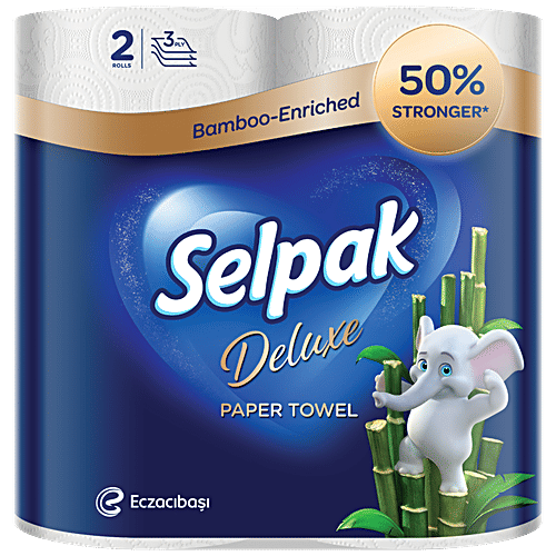 Buy Selpak Bamboo Enriched Paper Rolls - Deluxe, 3 Ply Online at Best ...