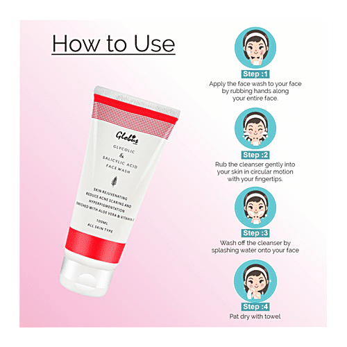 Buy Globus Naturals Anti- Acne Glycolic & Salicylic Acid Face Wash ...