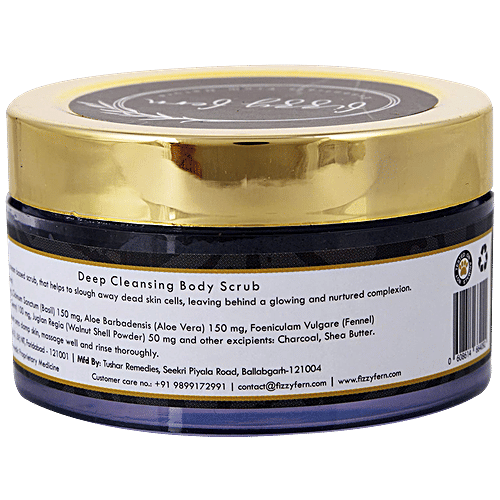 Buy Fizzy Fern Deep Cleansing Body Scrub - Charcoal, Shea Butter ...