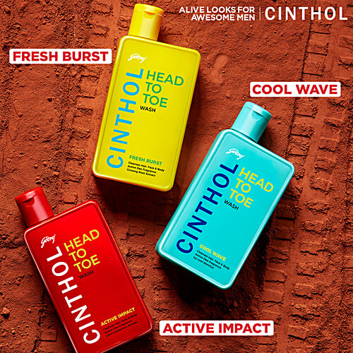 Buy Cinthol Head To Toe Wash - Fresh Burst, Cleanses Hair, Face & Body ...