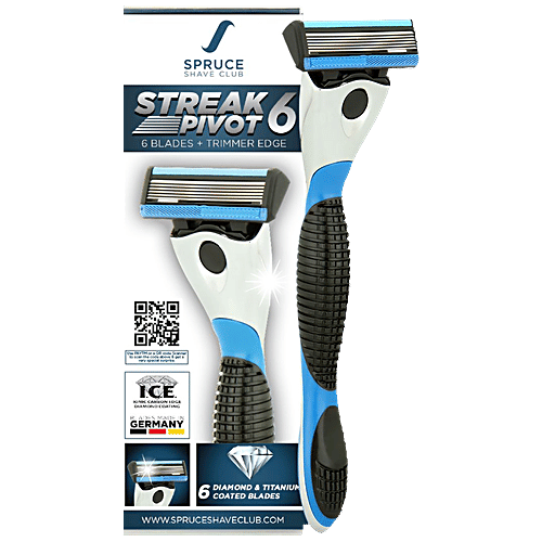 Buy Spruce Shave Club Streak6 Pivot Shaving 6 Blades Razor - Multi Axis ...