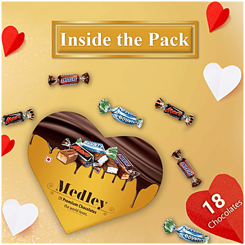 Buy Snickers Medley Assorted Heart Shaped Valentines Day Chocolate Gift ...