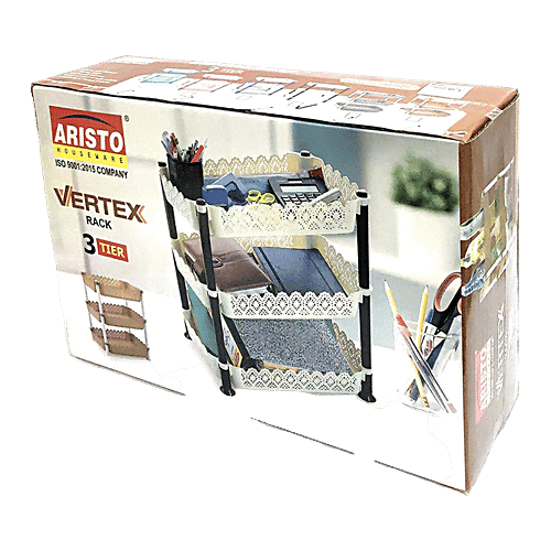 Buy Aristo Vertex Rectangular Multipurpose Plastic Kitchen Rack/Kitchen ...